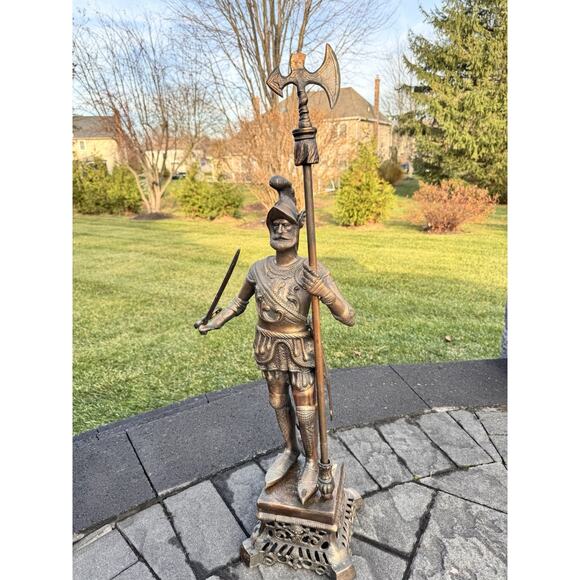 Art | Vintage Cast Metal Roman Soldier Statue Copper Finish 34 Tall ...